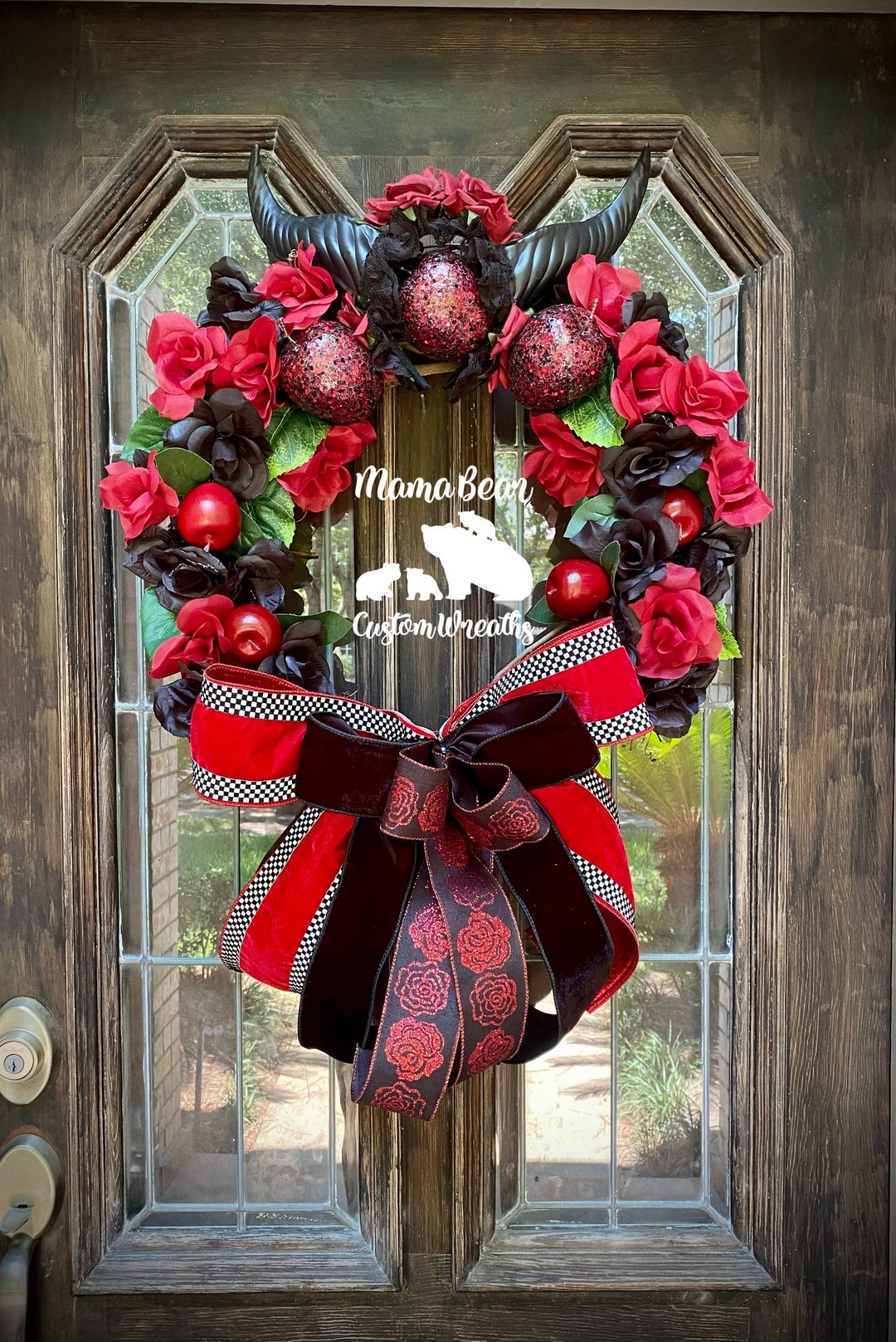 Maleficent Wreath, Gothic Wreath, Evil Witch Wreath, Maleficent ...