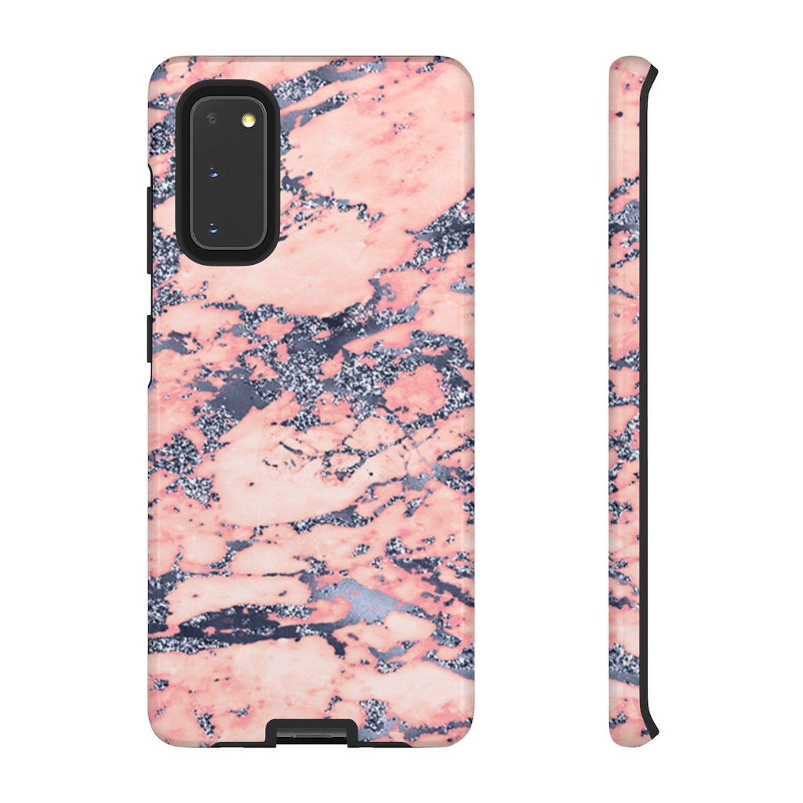 Pastel Pink Marble Phone Case Pink Geode Crystal Case - Etsy