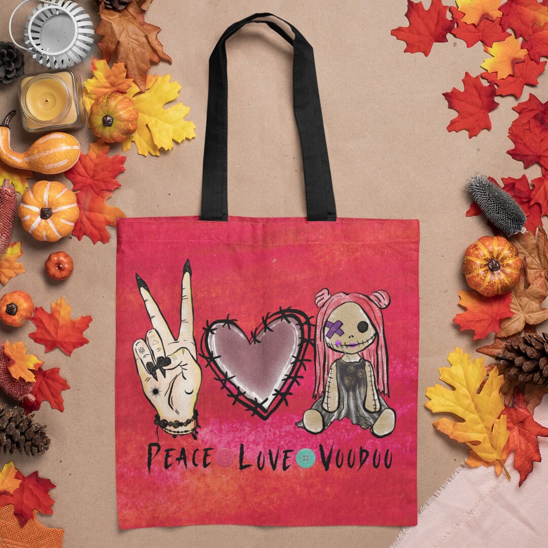 Red Voodoo Doll Tote Bag | Spooky Witchcore Canvas Bag - Etsy