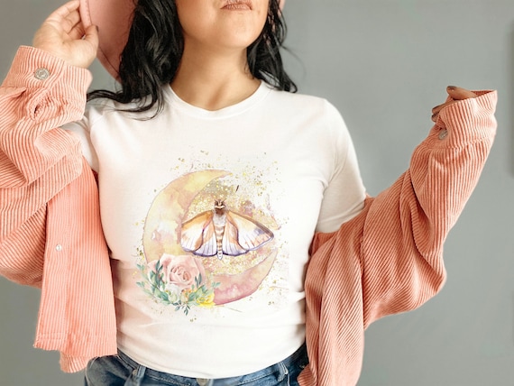 Lunar Moth Shirt Cottagecore Moon Shirt Dark Academia - Etsy