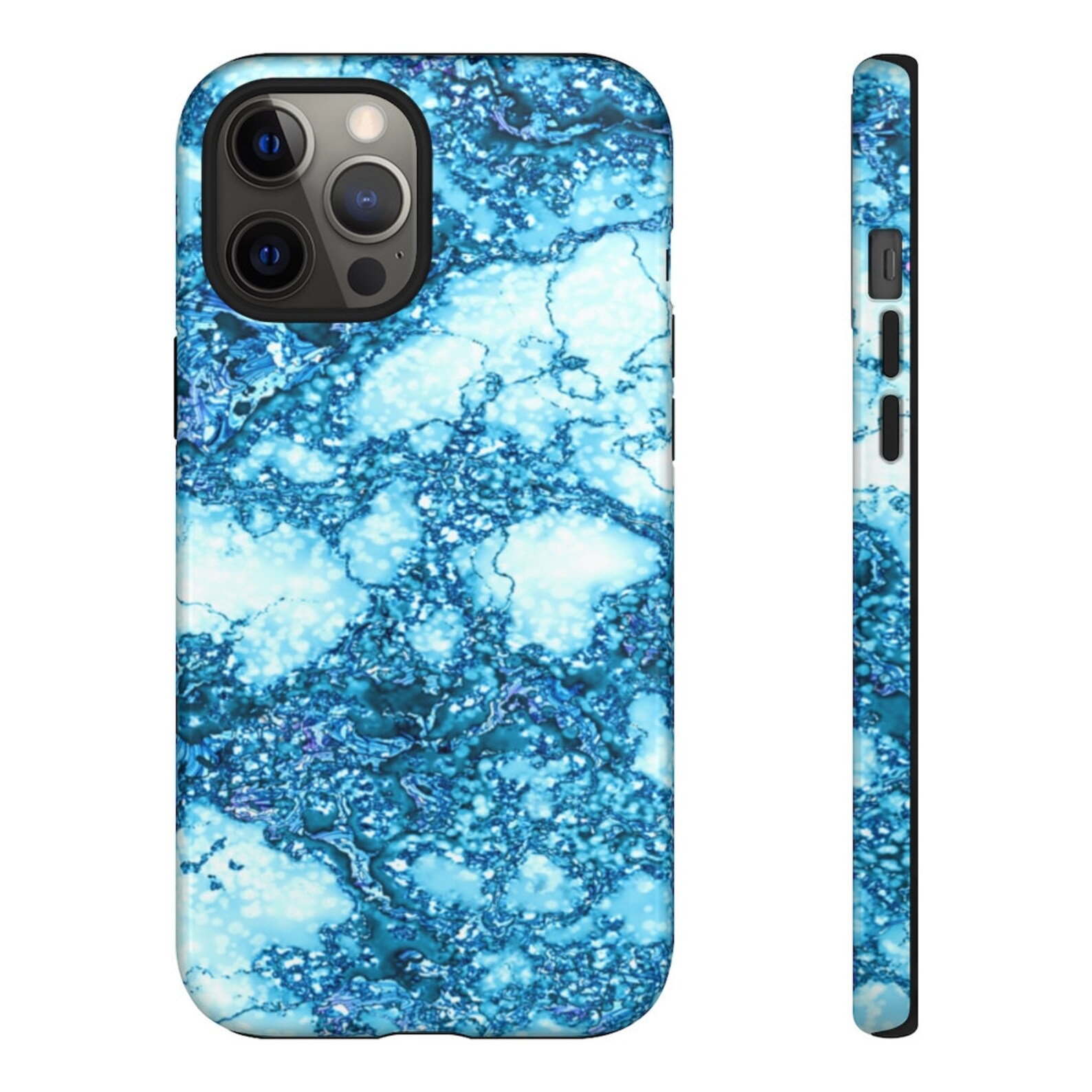 Blue Marble Phone Case Blue Geode Crystal Case Granite - Etsy