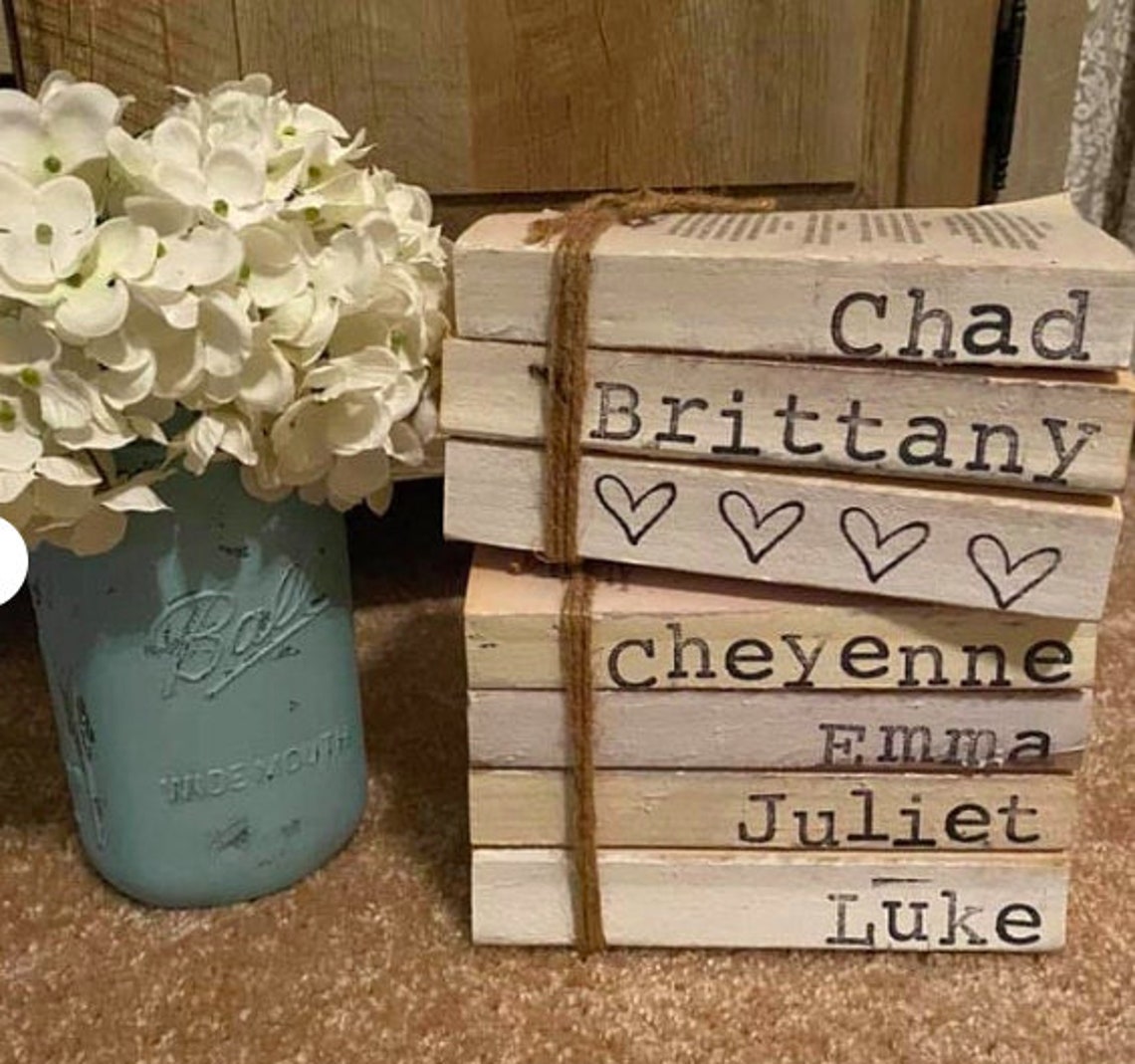 Custom Stamped Books Vintage Home Decor unbound Stamped | Etsy