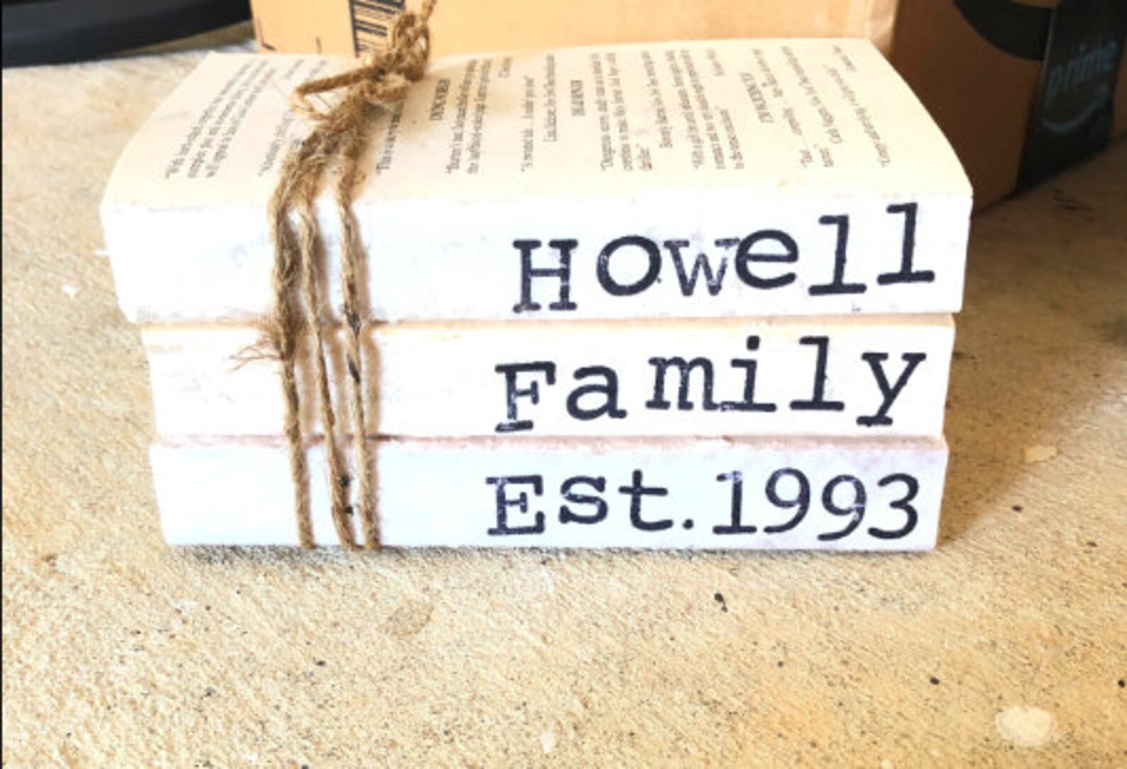 Custom Stamped Books Vintage Home Decor unbound Stamped - Etsy