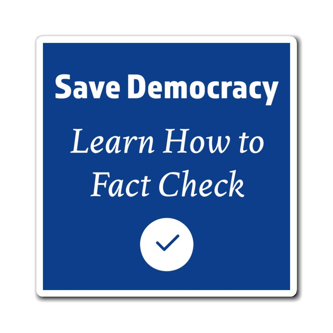 Save Democracy. Learn How to Fact Check. Anti Trump Car Bumper Sticker ...