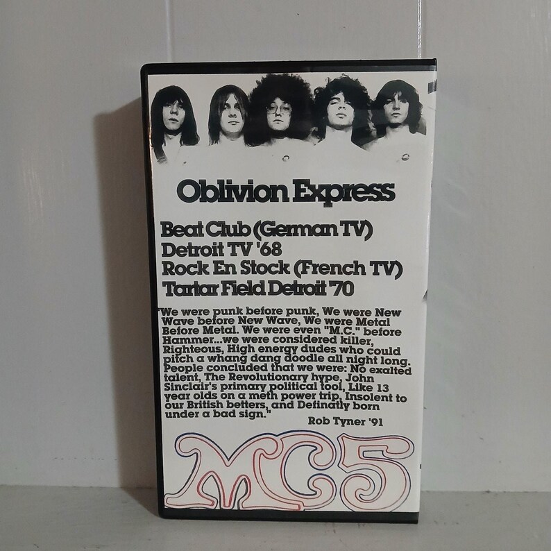 MC5 Oblivion Express VHS Rare Detroit Garage Rock Live 1960s Early Punk ...