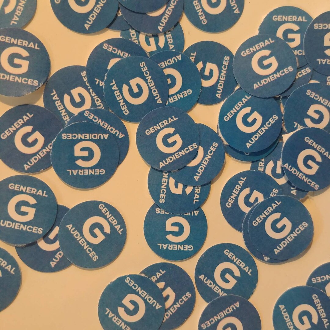 50 Pack Rated G General Audiences VHS Video Store Rental Stickers .75in ...