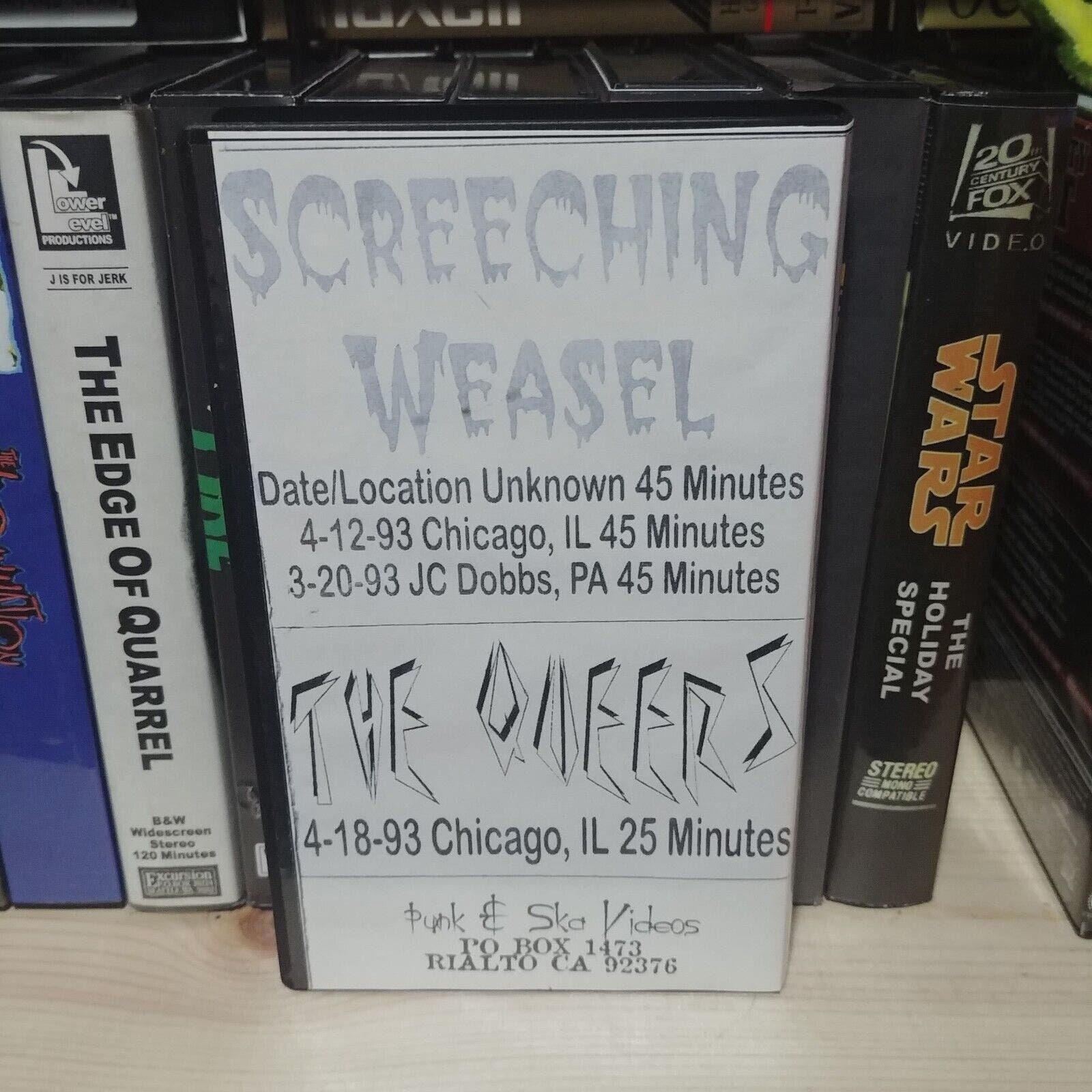 Screeching Weasel the Queers VHS Live 1993 Punk Rock Concert - Etsy