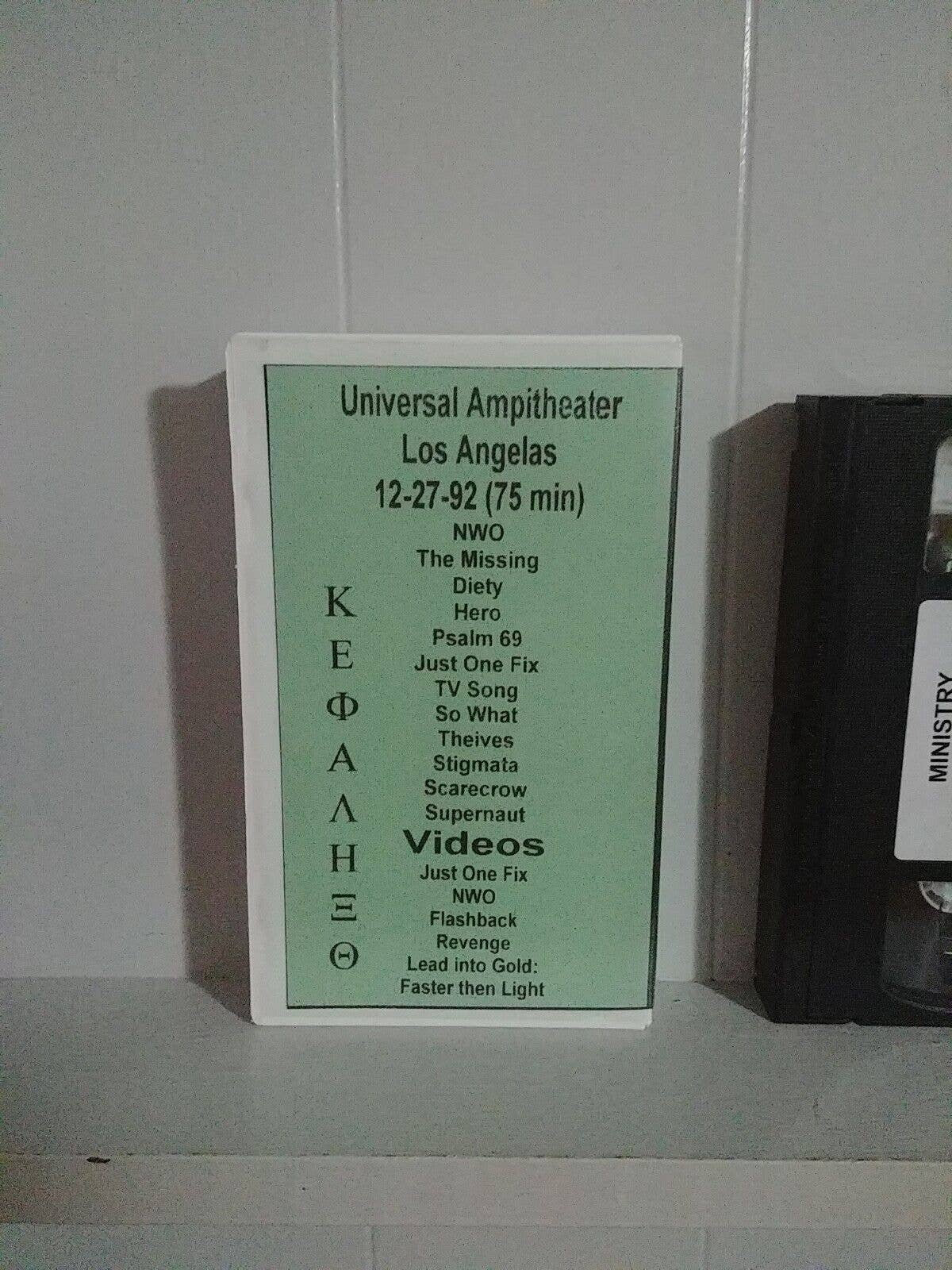 Ministry Live 1992 VHS Goth Metal Industrial Concert - Etsy