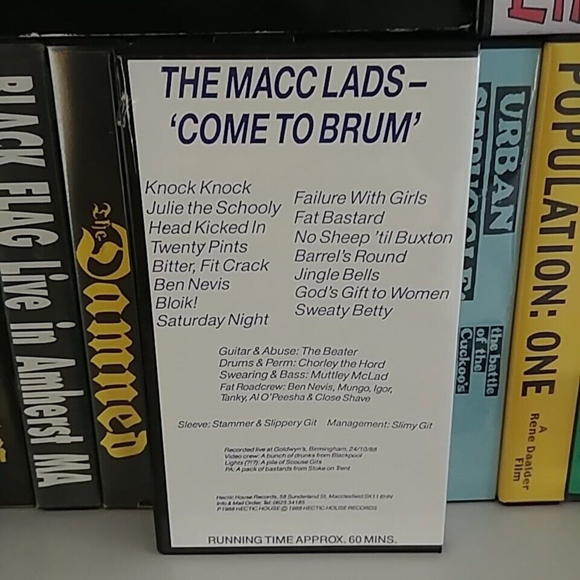 The Macc Lads VHS Come to Brum Punk Rock Oi Pub Rock Live - Etsy