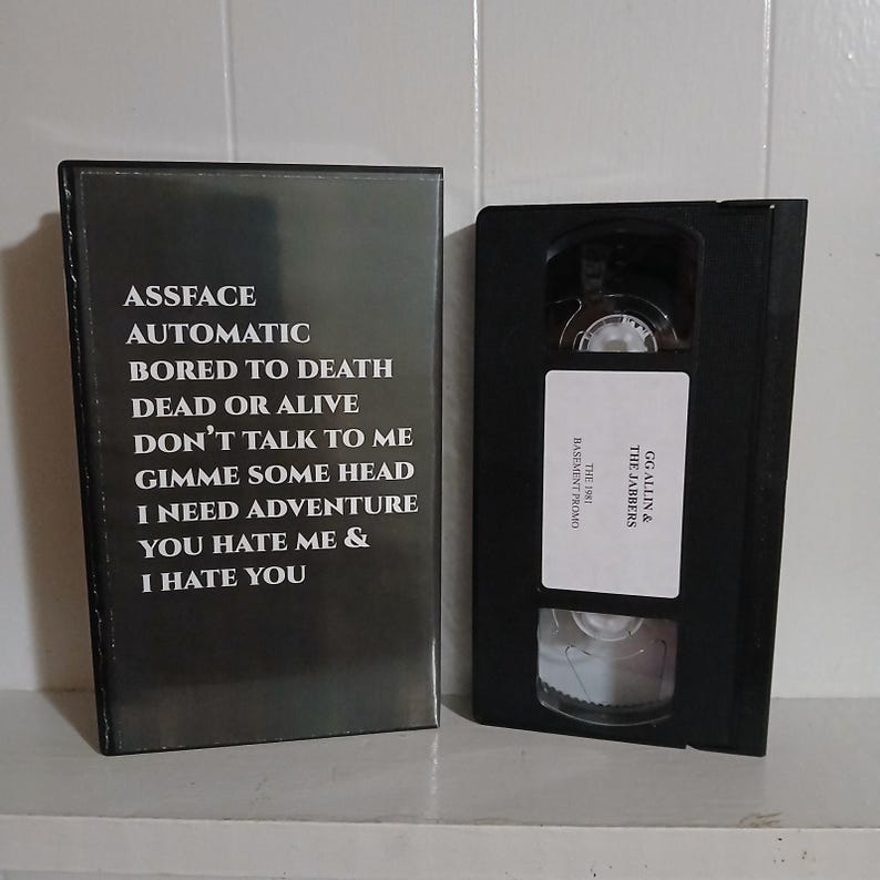 GG Allin & the Jabbers VHS 1981 Basement Promo Punk Rock Video ...