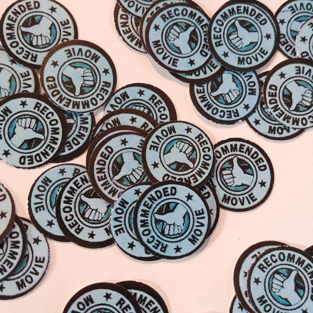 50 Pack RECOMMENDED MOVIE VHS Blue Video Store Rental Stickers .75in - Etsy