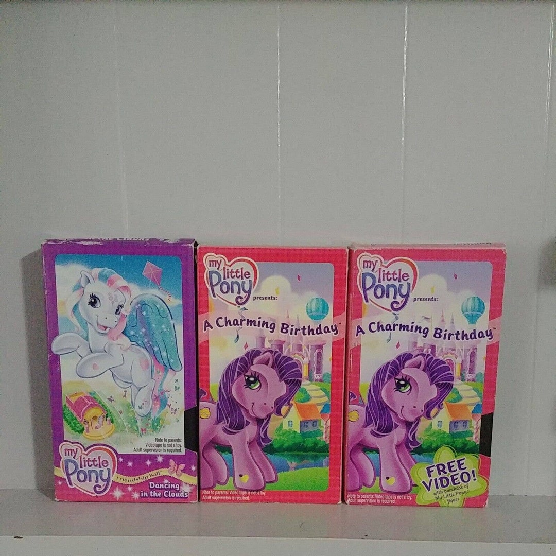 Lot of 3 My Little Pony VHS Dancing in the Clouds & A Charming - Etsy