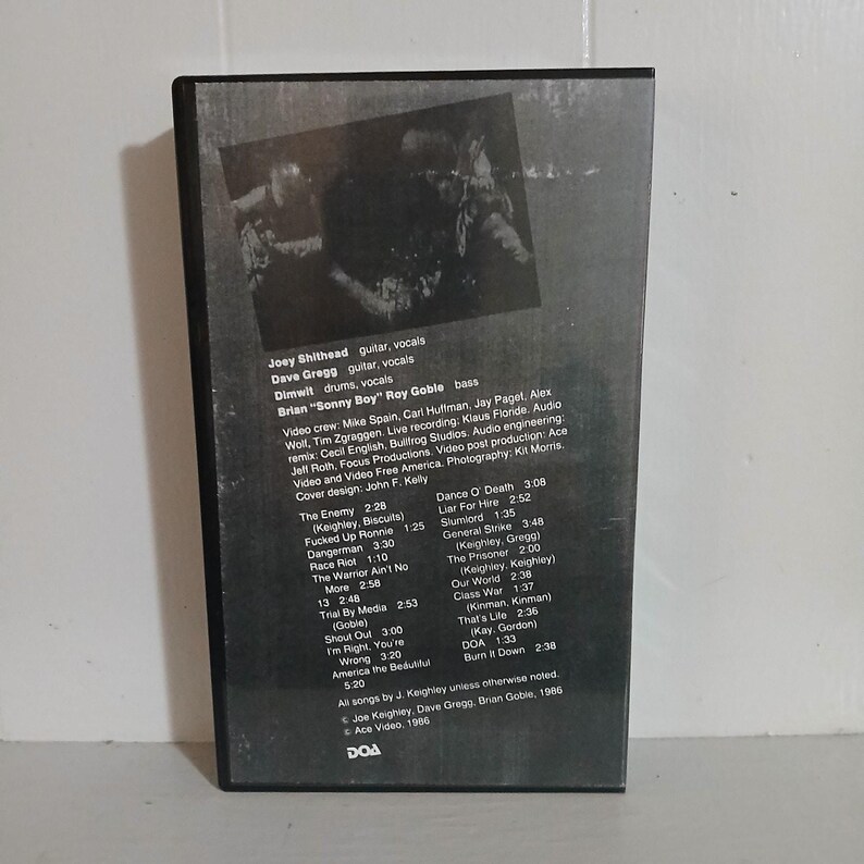 DOA Warrior VHS Hardcore Punk Rock Live Concert - Etsy