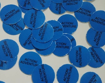 50 Pack Action VHS Red Video Store Rental Stickers .75in | Etsy