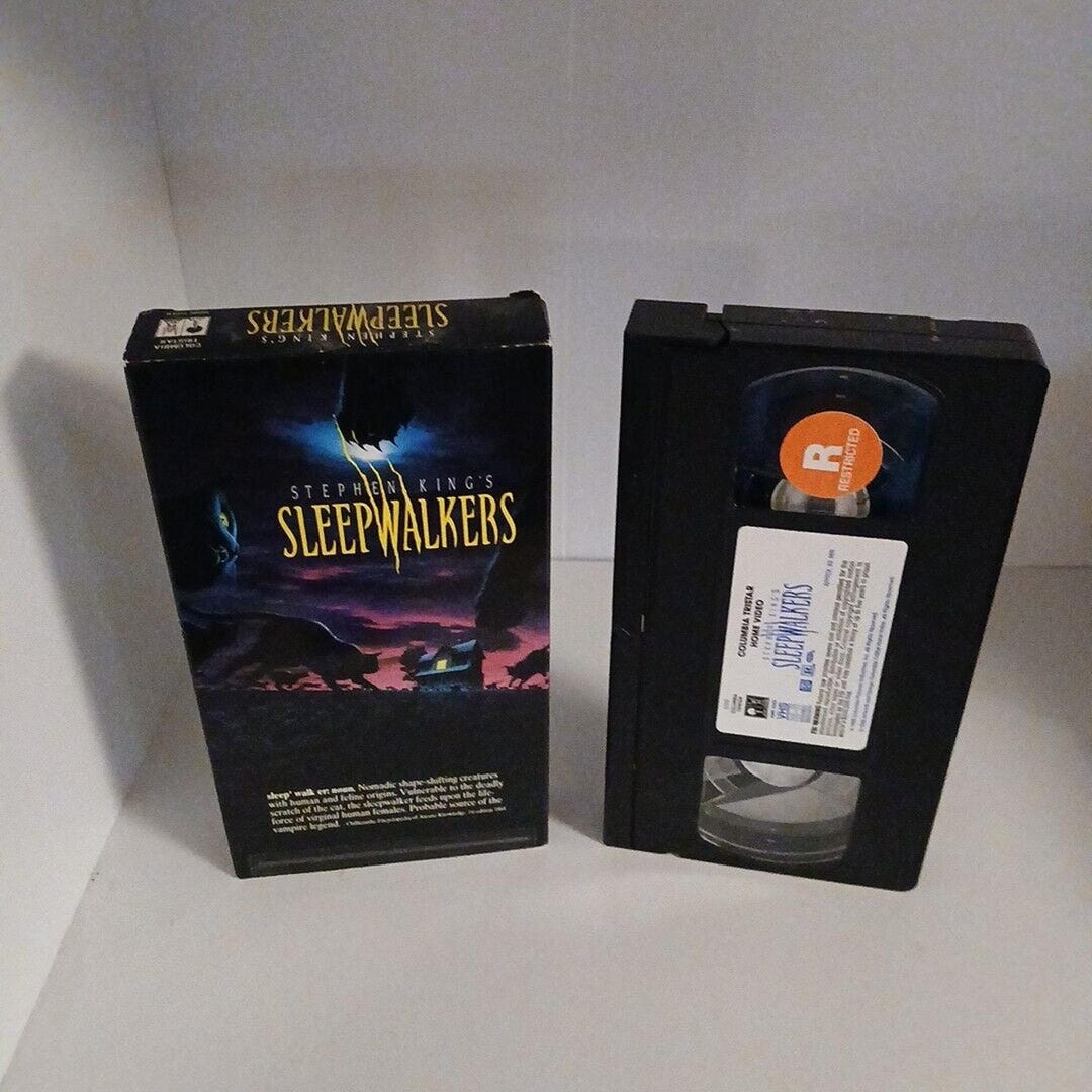 Sleepwalkers VHS Stephen King Horror - Etsy