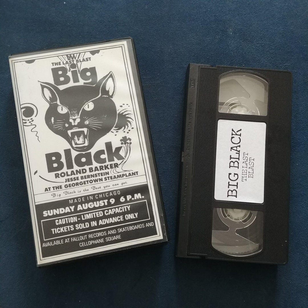 Big Black the Last Blast VHS Punk Rock Concert Steve Albini Chicago ...
