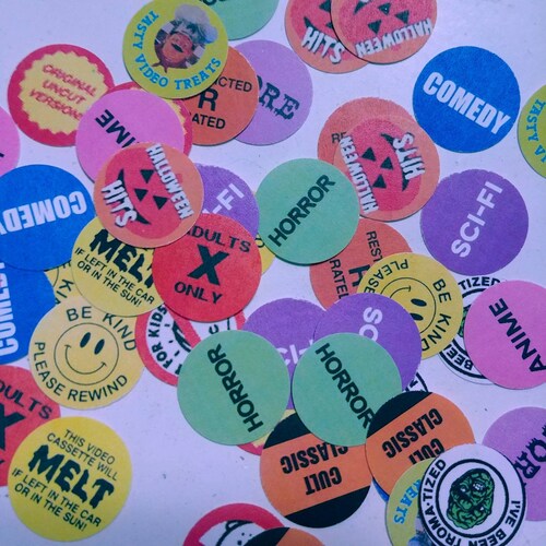 50 Pack Horror VHS Green Stickers .75in Circle - Etsy