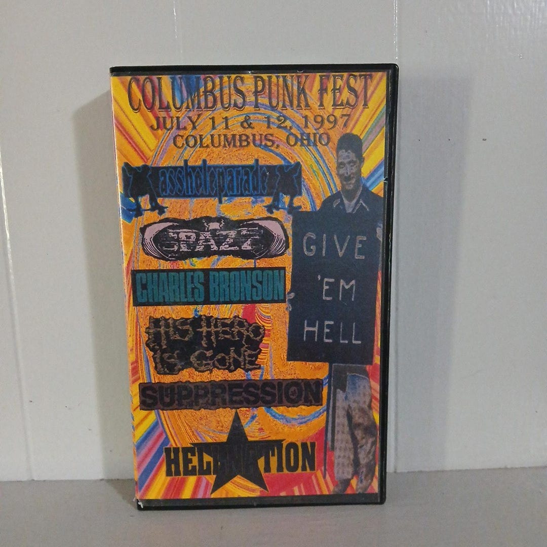 Columbus Punk Fest 1997 VHS Spazz A Hole Parade Charles Bronson His ...