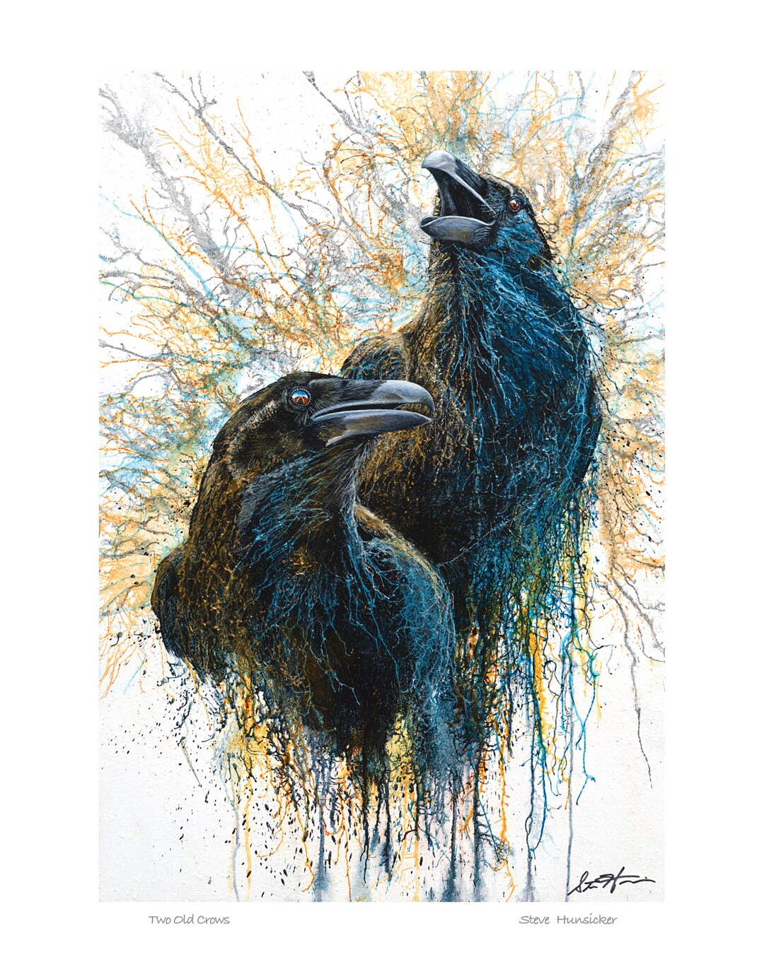 Two Old Crows. Fine Art Reproduction Signed by the Artist - Etsy