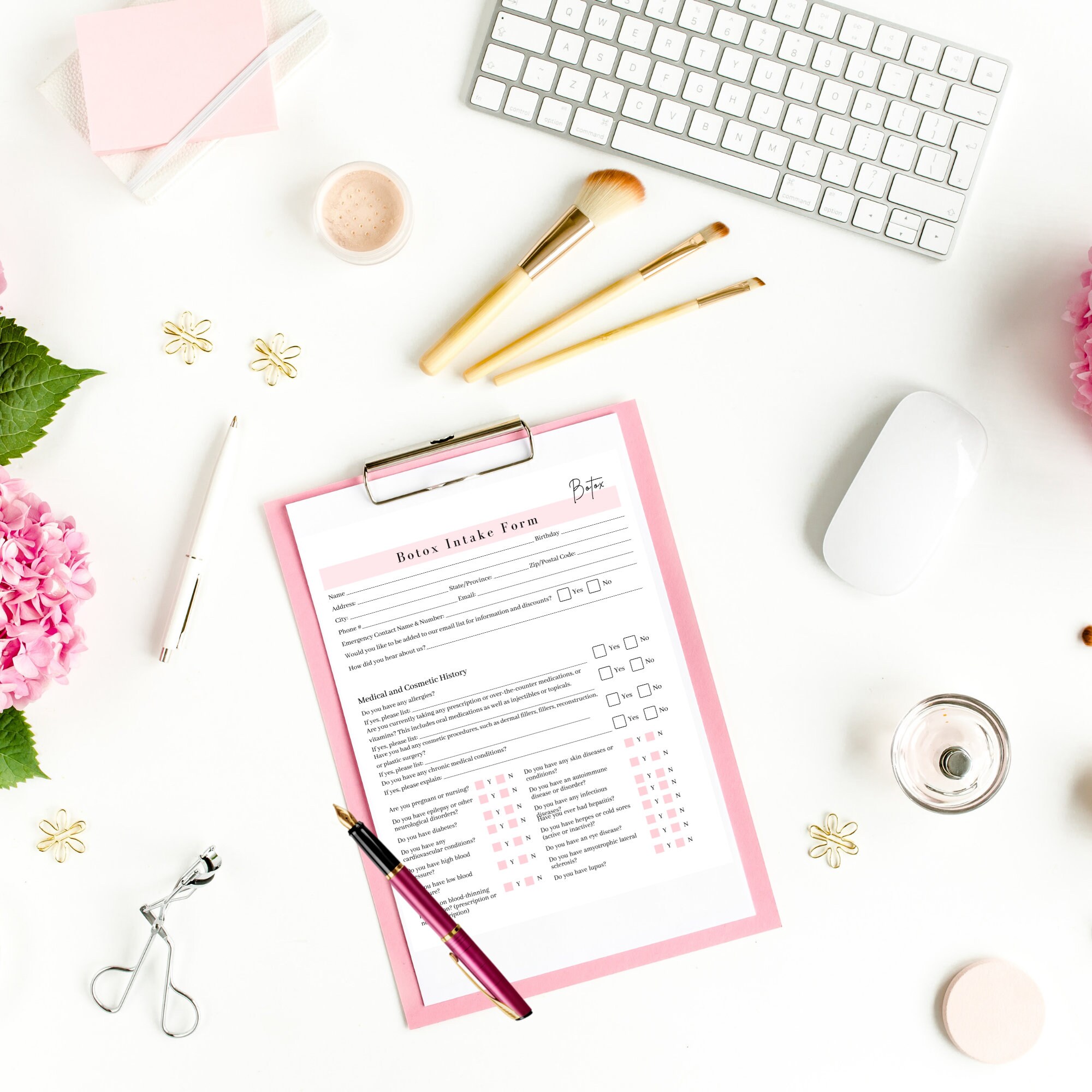 Botox Intake Consent And Aftercare Form Printed Physical 85 Etsy Uk