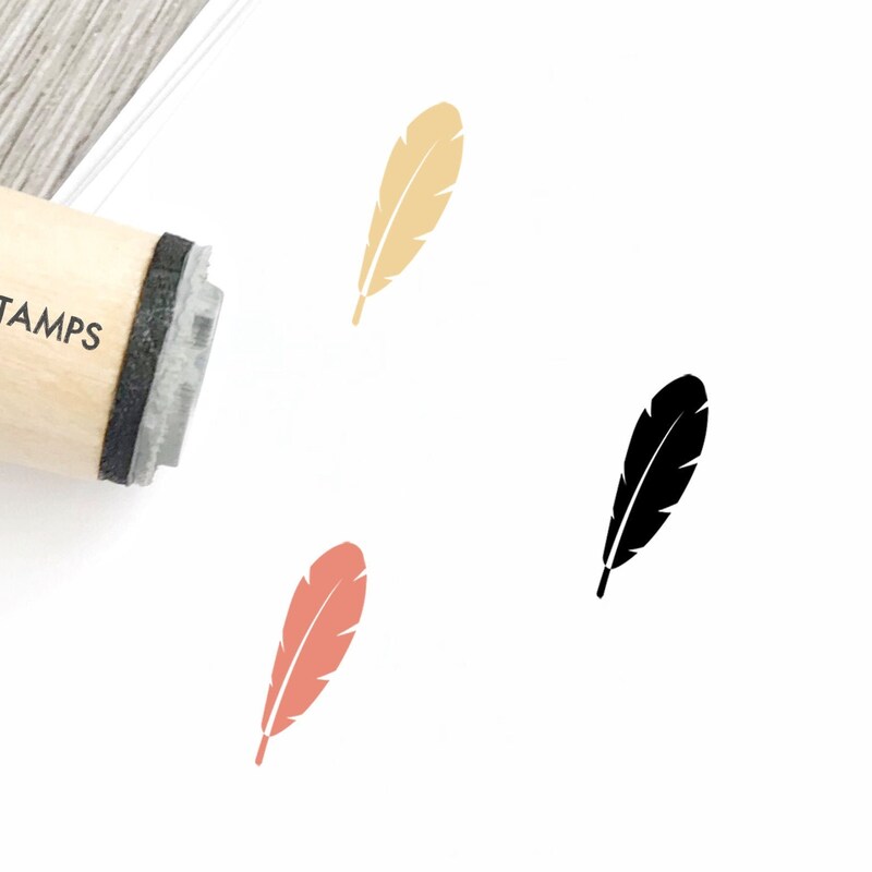 Feather Rubber Stamp - Etsy