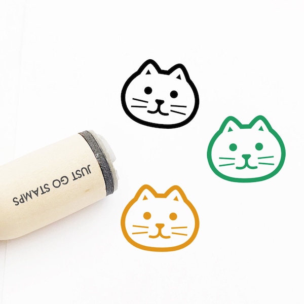 Cat Rubber Stamp - Etsy