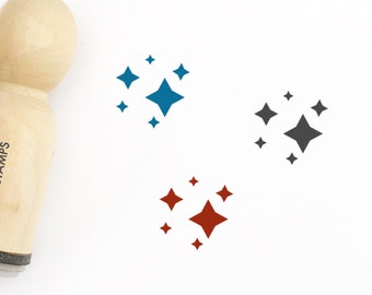 Star Rubber Stamp - Etsy