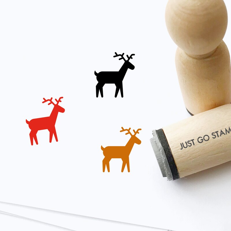 Deer Rubber Stamp - Etsy