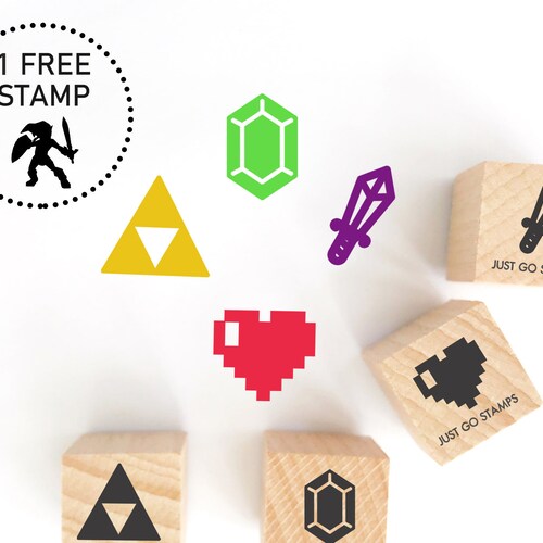 Set of 4 Legend of Zelda Rubber Stamp Φ20/30/40mm Mini - Etsy