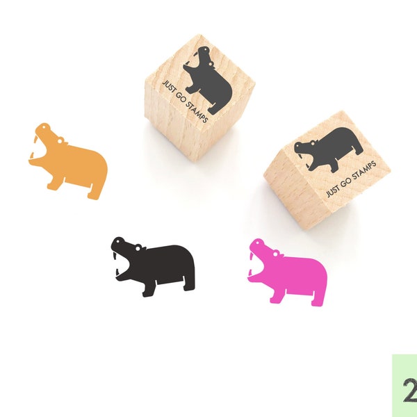 Hippo Stamp - Etsy