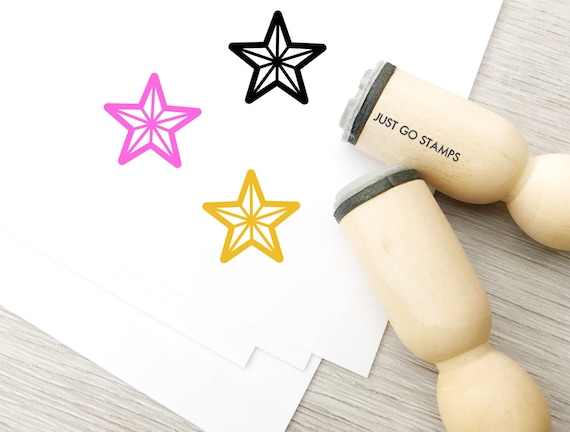 Star Rubber Stamp Φ16mm/20mm/25mm Rubber Stamp Shape Stamp | Etsy