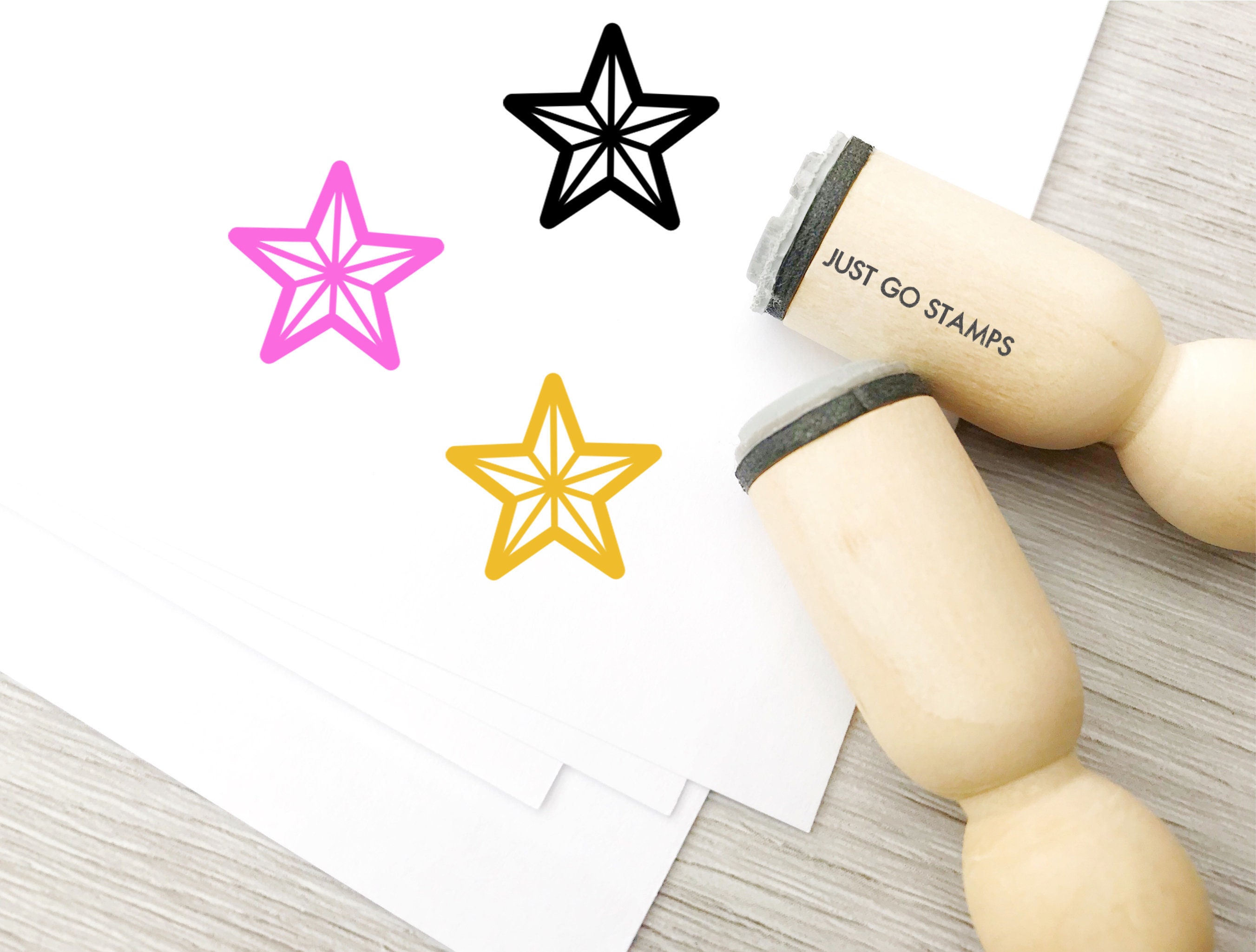 Star Rubber Stamp - Φ16mm/20mm/25mm Rubber Stamp - Shape Stamp - Etsy