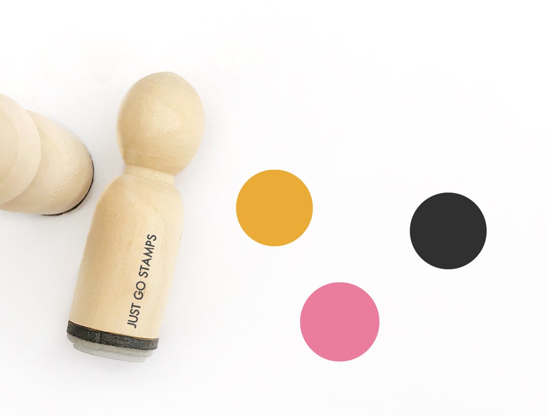 Circle Rubber Stamp - Φ16mm/20mm/25mm Rubber Stamp - Round Rubber Stamp ...