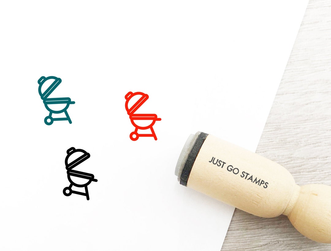 Barbecue Rubber Stamp - Φ16mm/20mm/25mm Rubber Stamp - Barbecue Grill ...