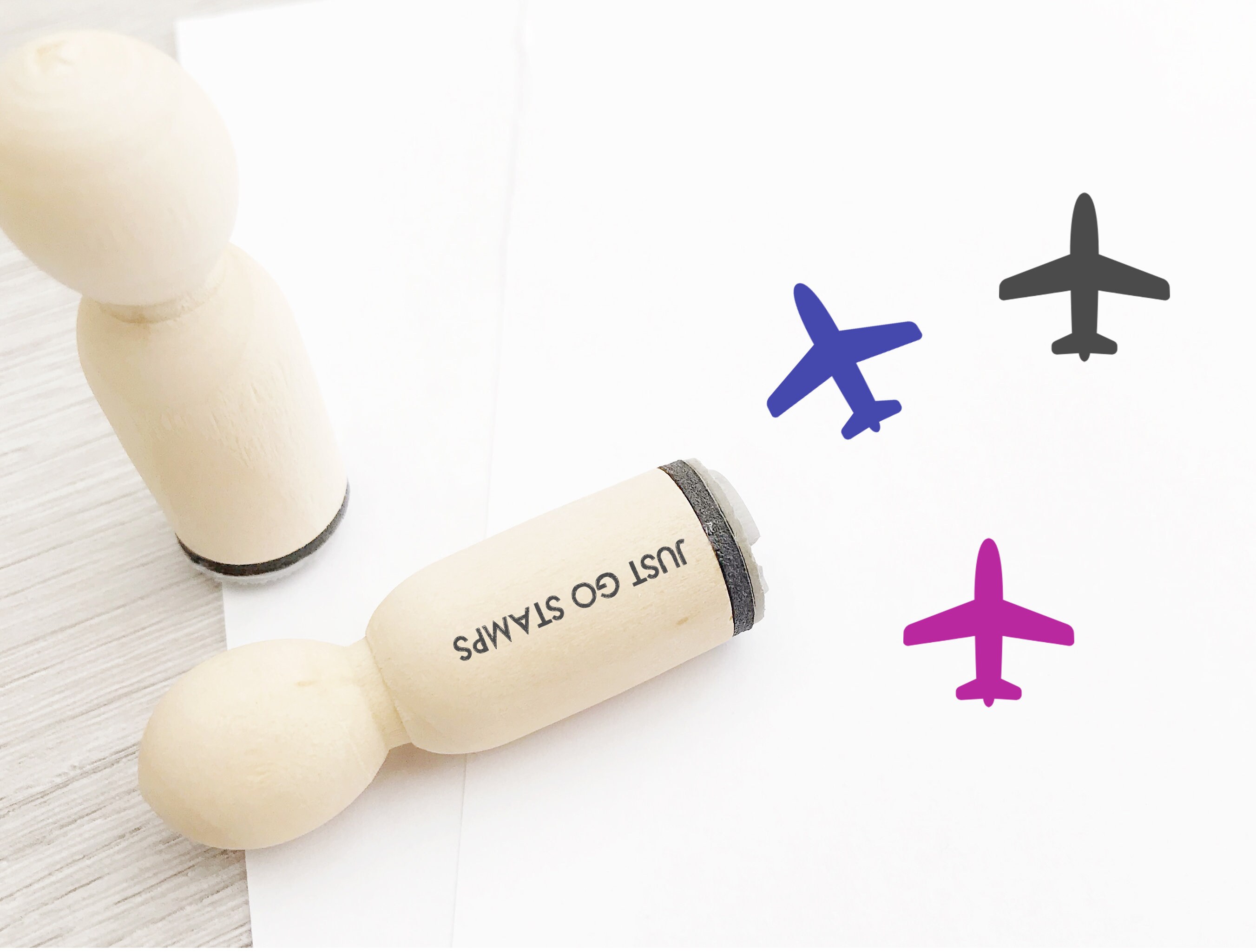 Airplane Rubber Stamp - Φ16mm/20mm/25mm Rubber Stamp - Travel Stamp ...