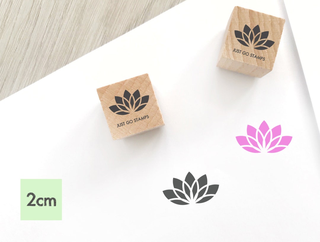 Lotus Rubber Stamp - Φ20/30/40mm Mini Stamp - Lotus, Yoga, OM ...