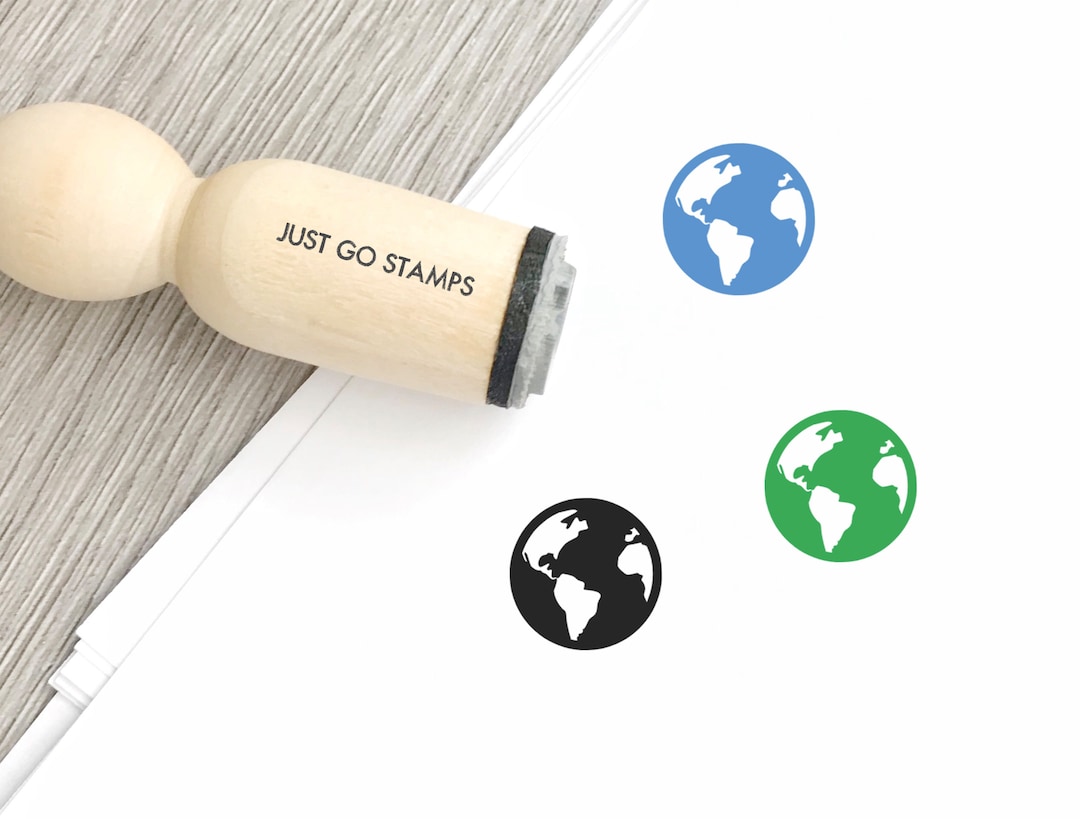 Earth Rubber Stamp - Φ16mm Mini StampΦ16mm/20mm/25mm Rubber Stamp ...