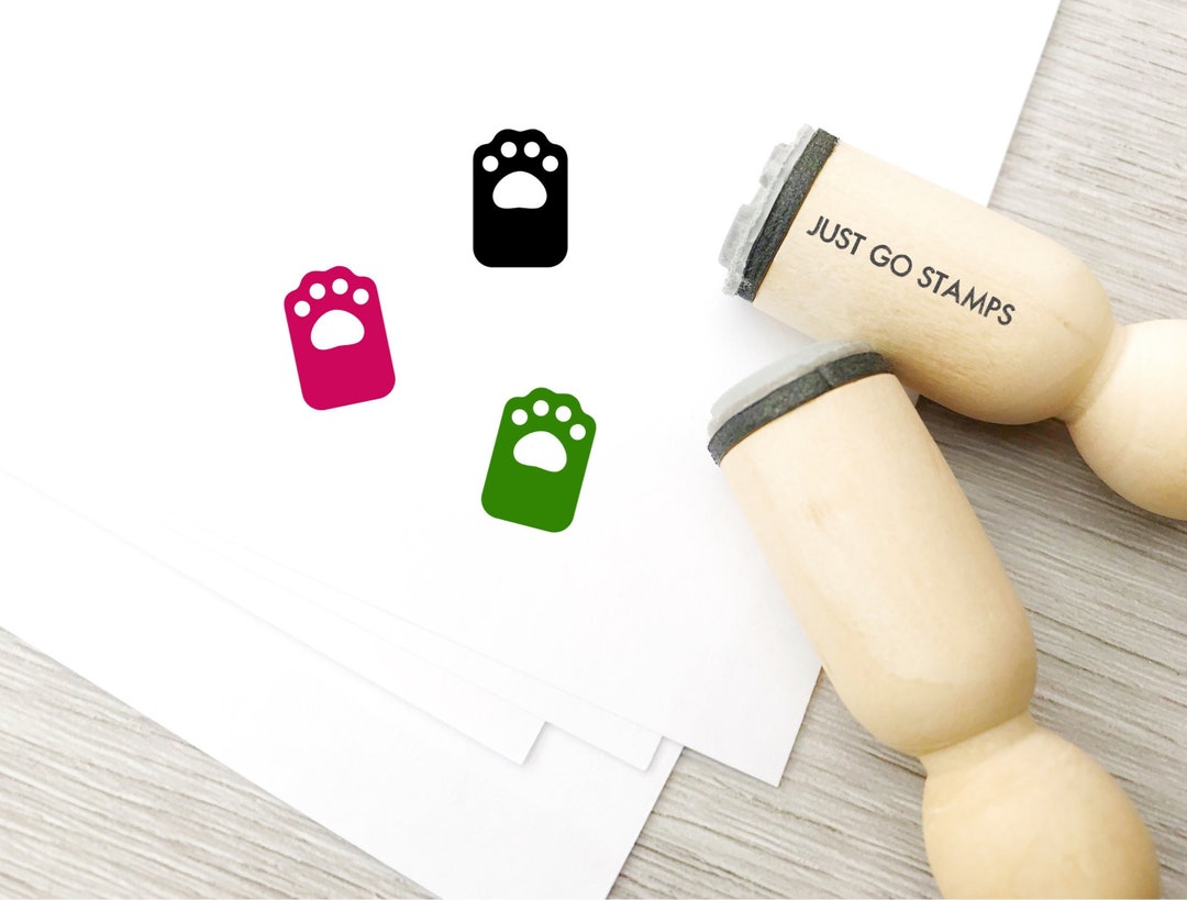 Paw Rubber Stamp - Φ16mm/20mm/25mm Rubber Stamp - Pet Stamp - Cat Stamp ...