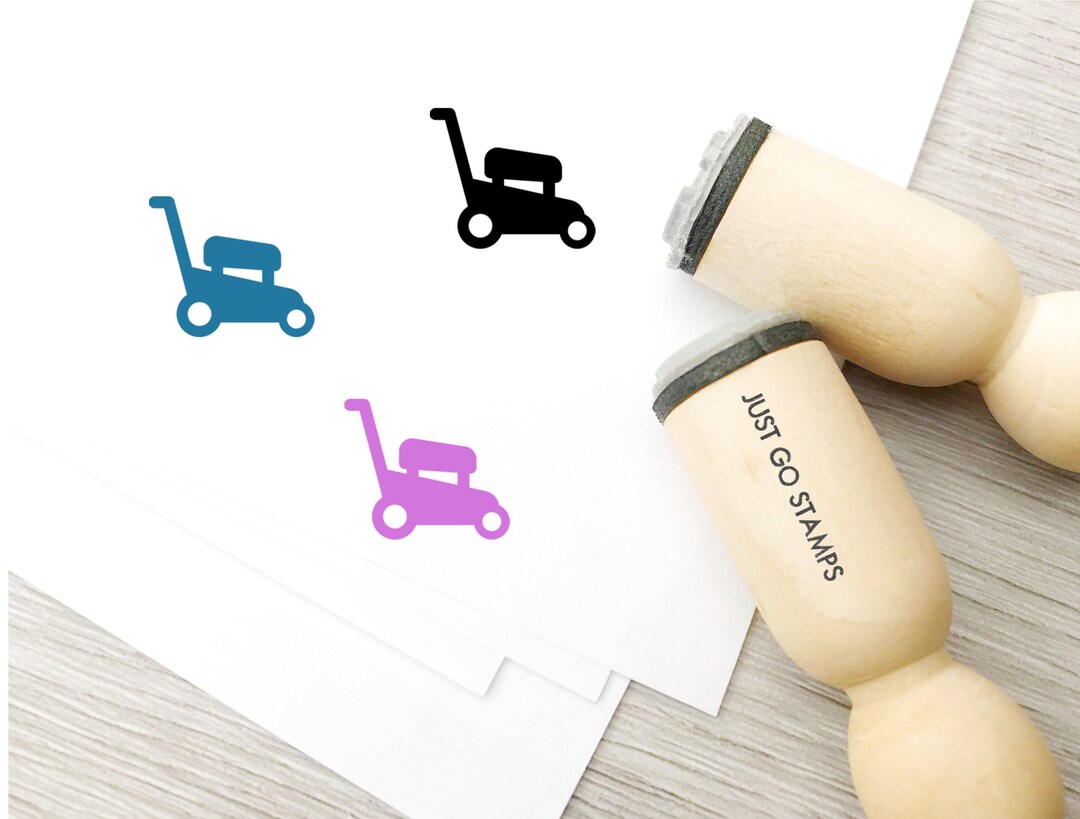 Lawnmower Rubber Stamp - Garden Planner Stamp - Etsy