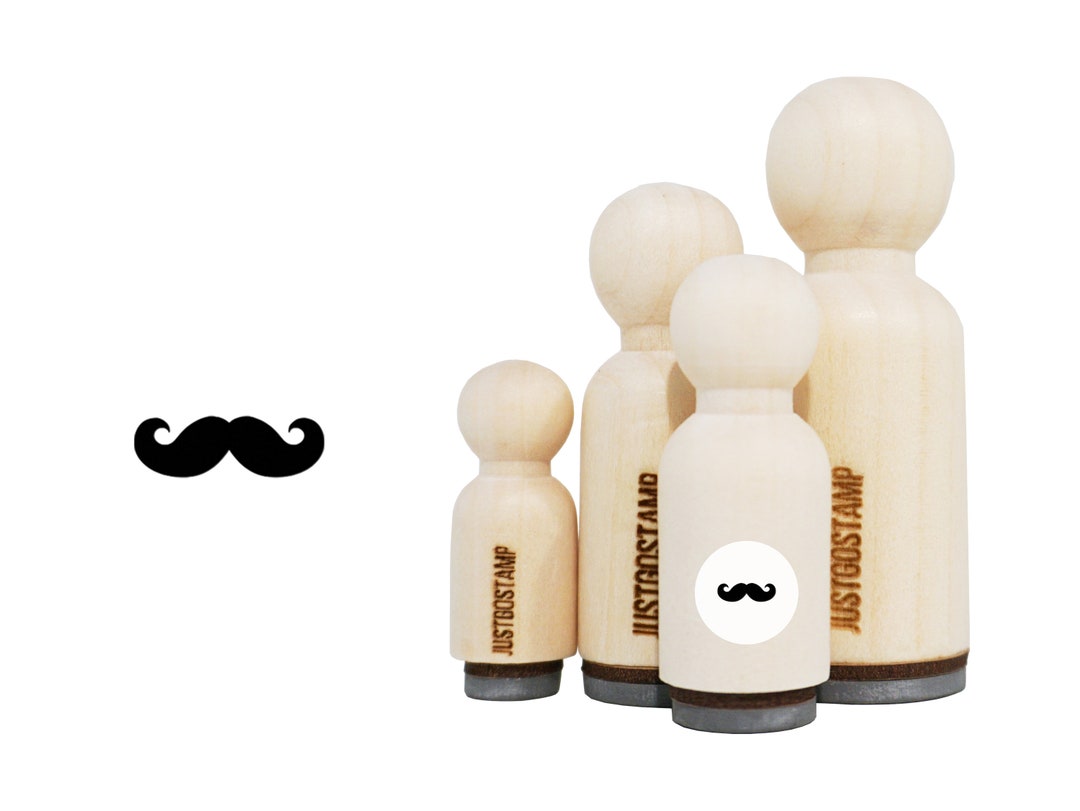 Moustache Rubber Stamp - Laser Engraved Rubber Stamp for Crafting ...