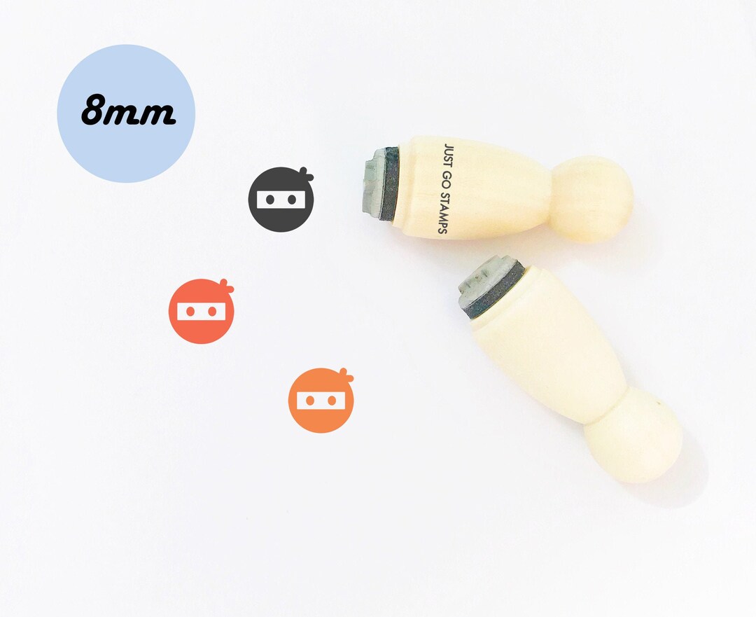 Ninja Rubber Stamp - Φ8mm Mini Stamp - Japanese Ninja Stamp - Etsy