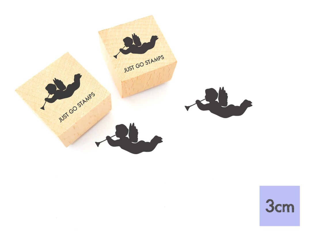 Angel Rubber Stamp - Φ30/40mm Square Stamp - Little Angel Stamp ...