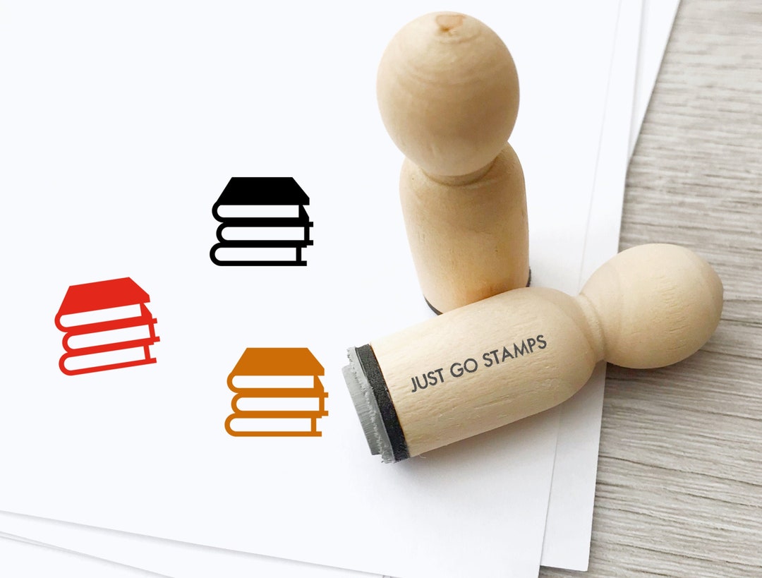 Reading Book Rubber Stamp - Φ16mm/20mm/25mm Rubber Stamp - Reading ...