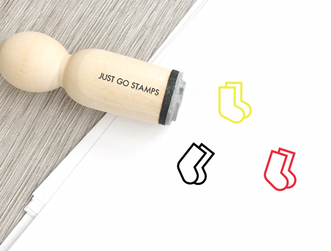 Socks Rubber Stamp - Φ16mm/20mm/25mm Rubber Stamp - Cloth Stamp - Dress ...