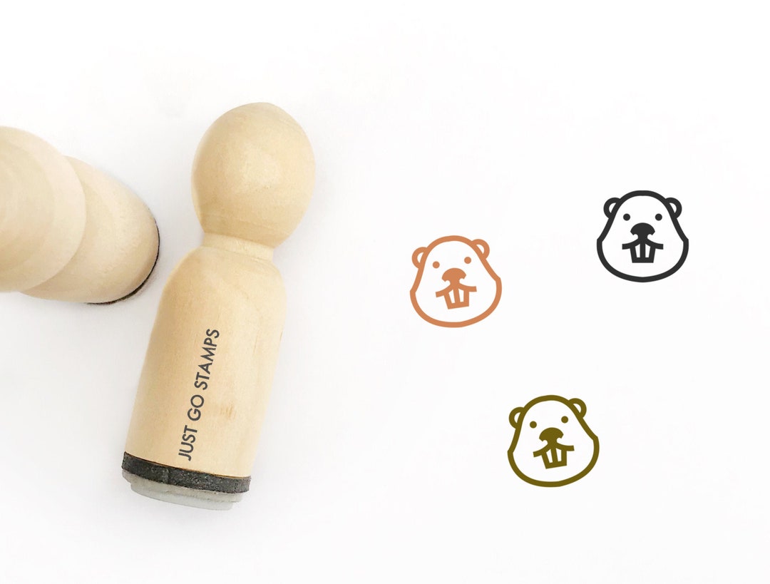Beaver Rubber Stamp - Φ16mm/20mm/25mm Rubber Stamp - Beaver Stamp ...