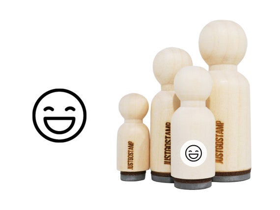 Emoji Rubber Stamp Laser Engraved Rubber Stamp for Crafting | Etsy