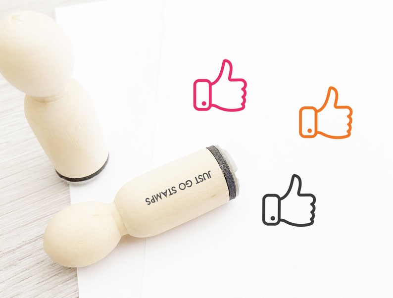 Thumb up Rubber Stamp Φ16mm/20mm/25mm Rubber Stamp Thumb | Etsy