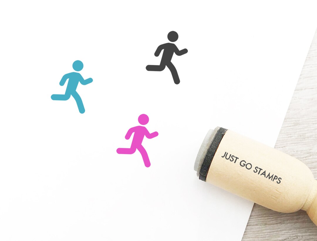 Running Rubber Stamp - Φ16mm/20mm/25mm Rubber Stamp - Sport Stamp ...