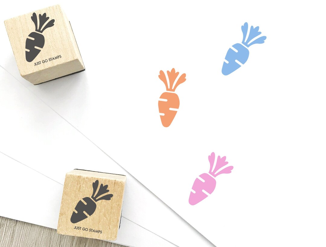 Carrot Rubber Stamp - Mini Vegetable Stamp for Planners - Etsy