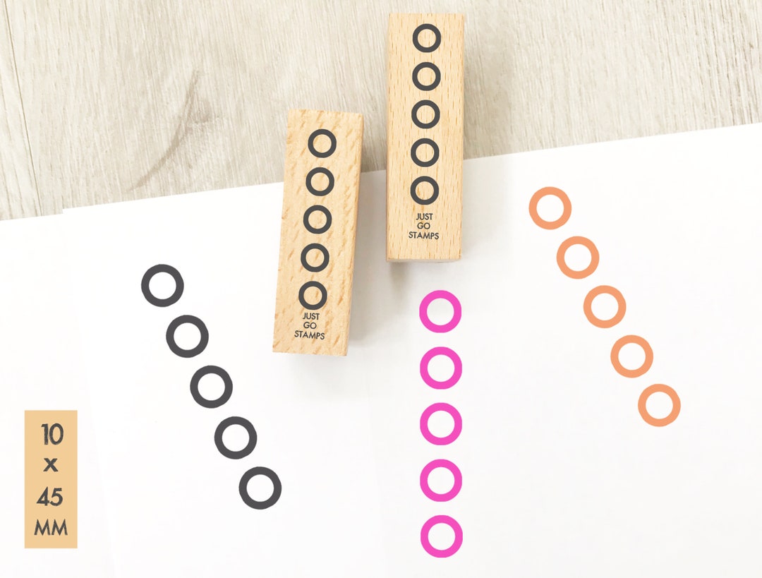 Circle Stripe Rubber Stamp - Φ10 X 45mm Mini Stamp - Decorative Stamp ...